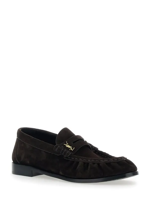 Saint Laurent Suede Loafer - Brown