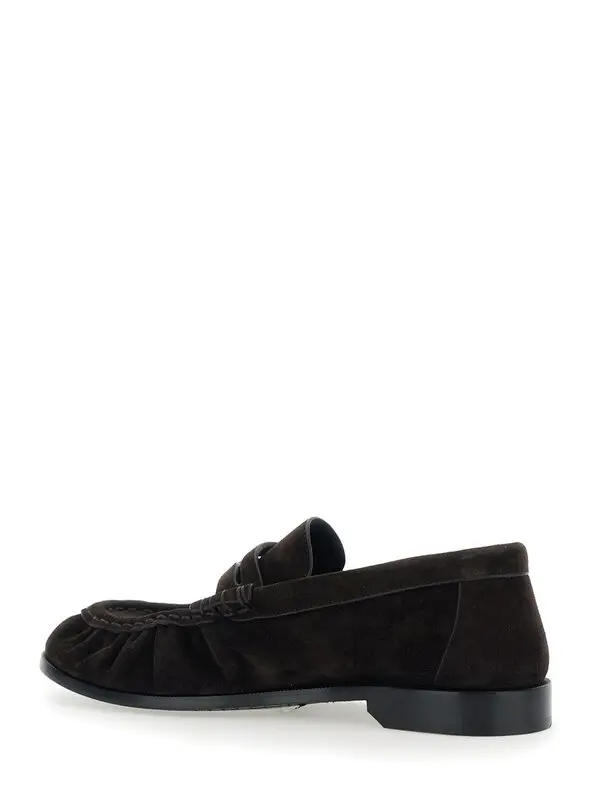 Saint Laurent Suede Loafer - Brown