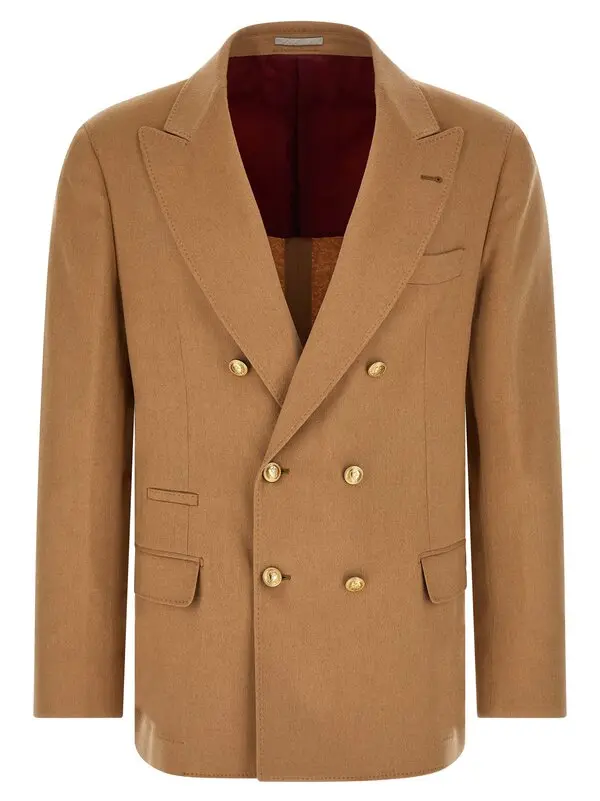Brunello Cucinelli Double-breasted Blazer - Cream