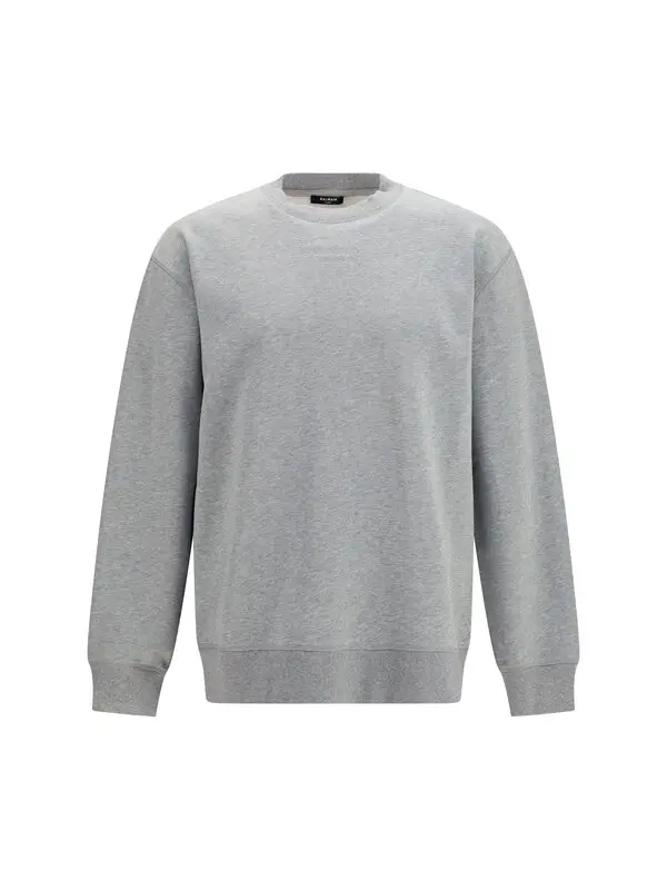 Balmain Embroidered Logo Crewneck Sweatshirt - Gray