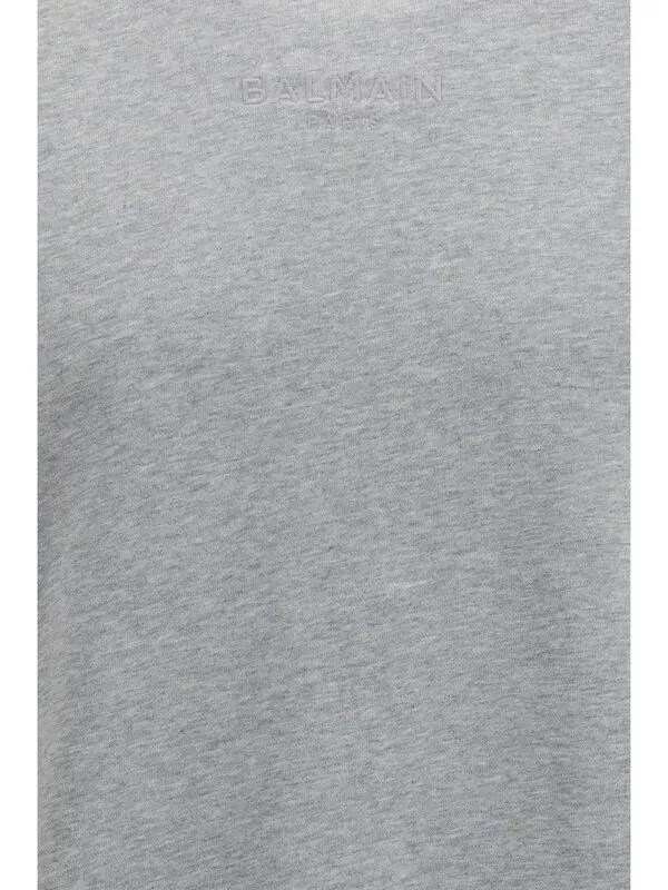 Balmain Embroidered Logo Crewneck Sweatshirt - Gray