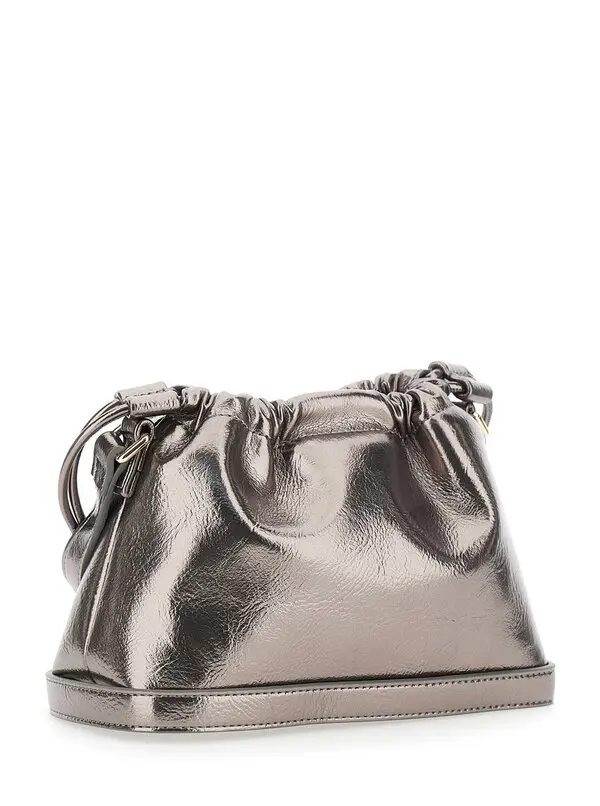 A.p.c. Metallic Shoulder Bag With Logo Lettering On The Front And Drawstring Closure In Ecoleather - Multicolor