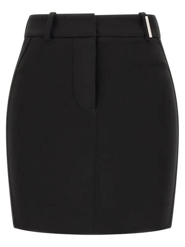 Attico Metal Plate Mini Skirt - Black