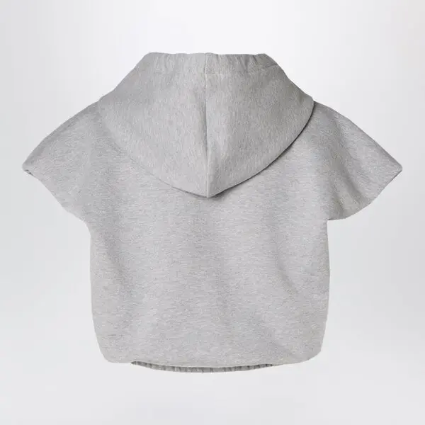 Fendi Grey Cropped Sleeveless Jersey Top - Gray