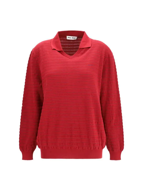 Miu Miu Cotton V-neck Sweater