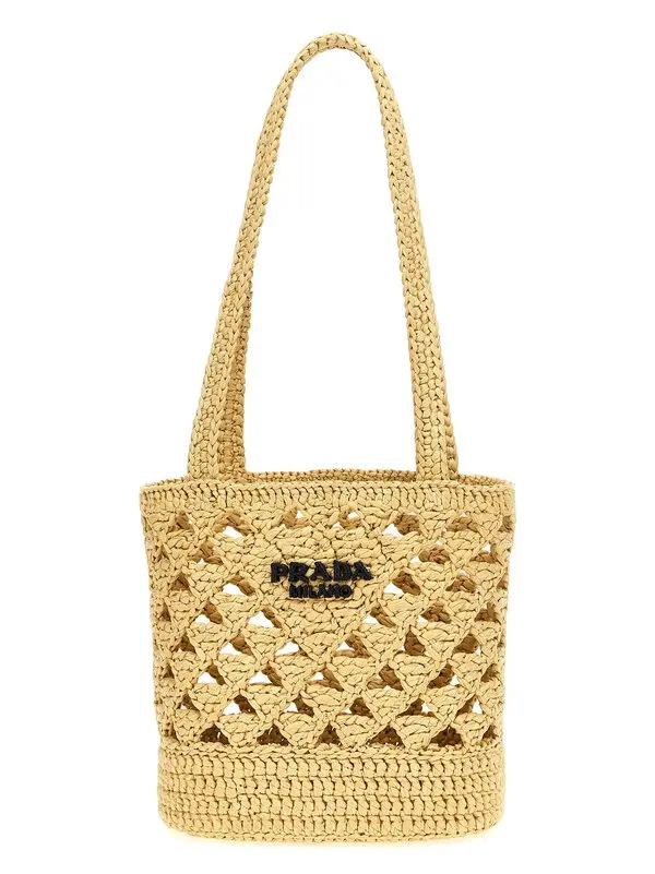 Prada Crochet Logo Handbag