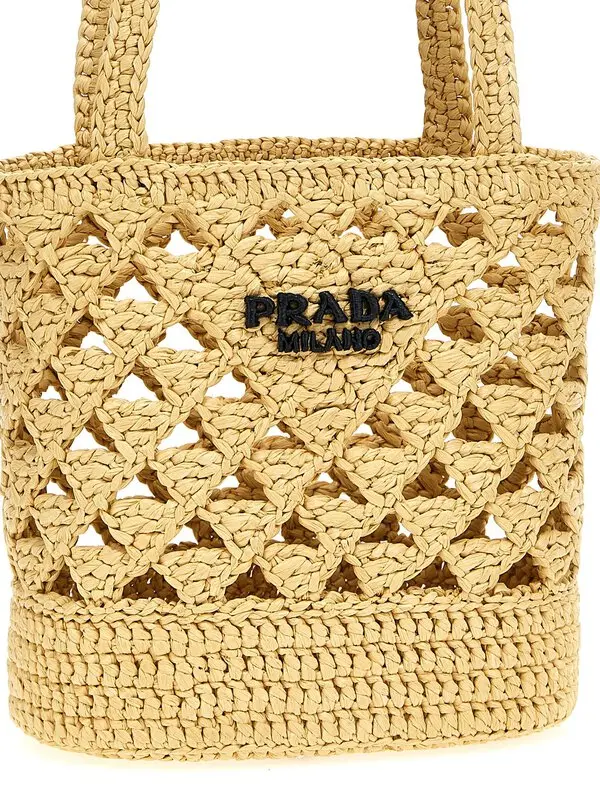 Prada Crochet Logo Handbag