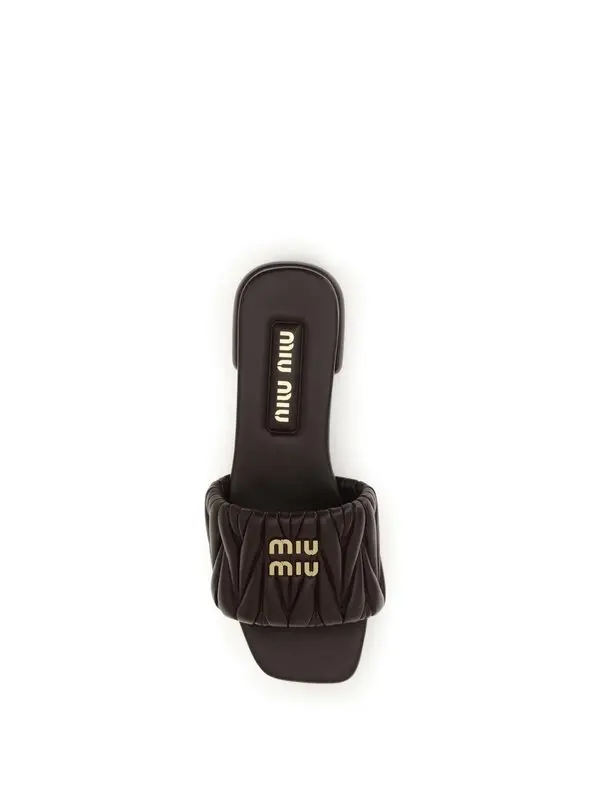 Miu Miu Matelassé Nappa Leather Sandals