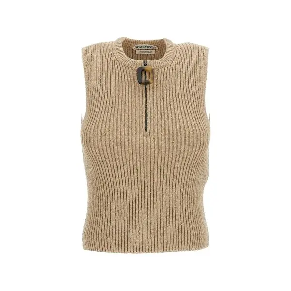 JW Anderson Neutrals Tops Vests & Tank Tops - Cream