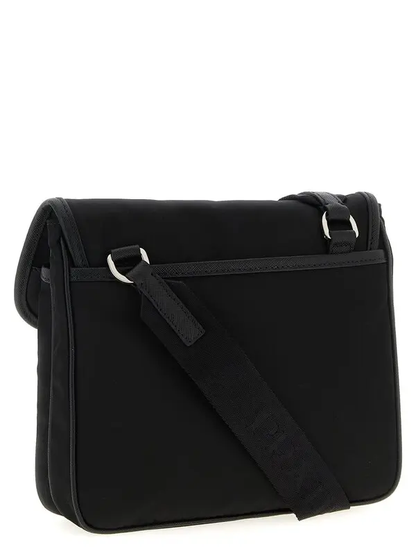 Prada Nylon Shoulder Strap Bag With Saffiano Details