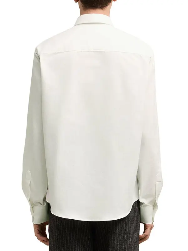 AMI Paris White Cotton Button-down De Coeur Shirt