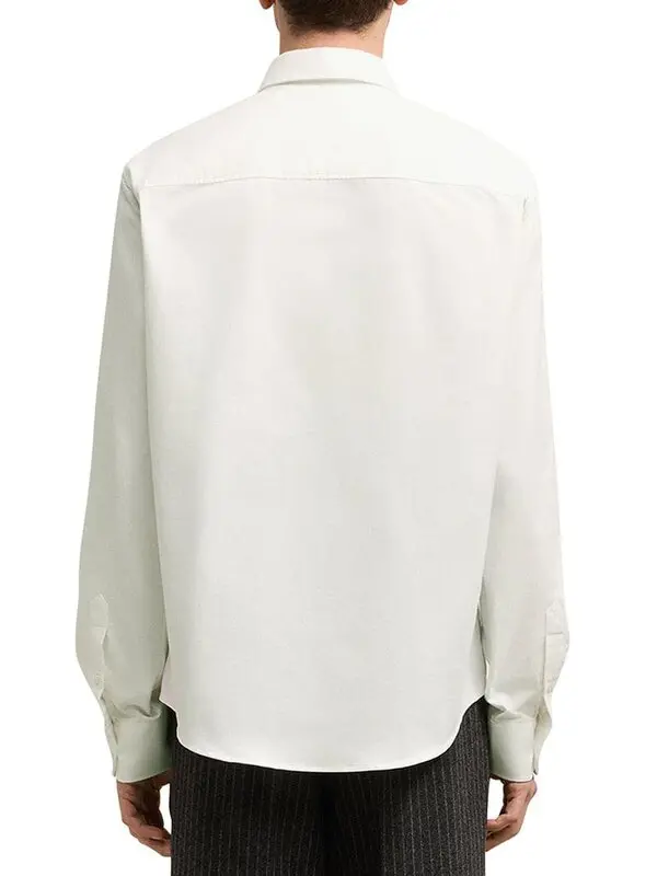 AMI Paris White Cotton Button-down De Coeur Shirt - Multicolor