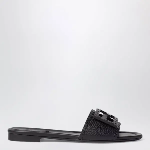 Fendi Leather Baguette Slides