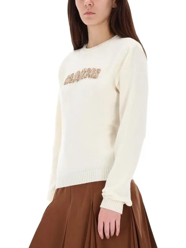 Marni Logo Virgin Wool Crewneck Knit
