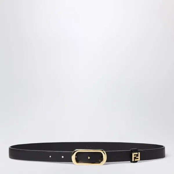 Fendi Leather Ff Belt - Black