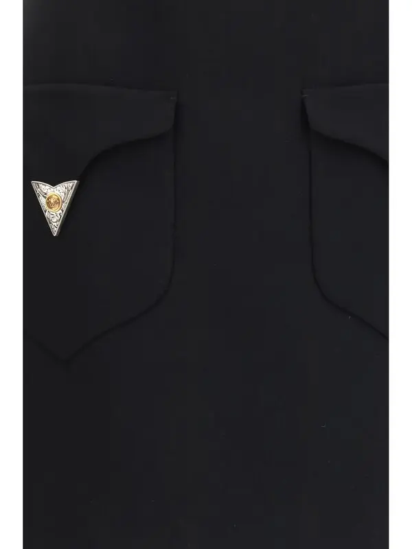 Versace Wool Mini Skirt