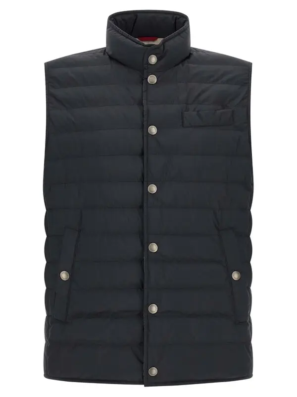 Brunello Cucinelli Techno Fabric Vest - Blue