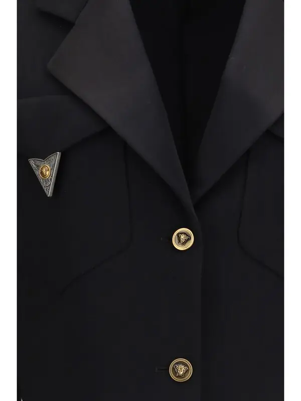 Versace Cropped Wool Blazer