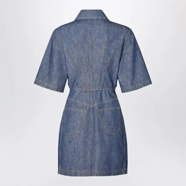 Fendi Chambray Denim Dress - Blue