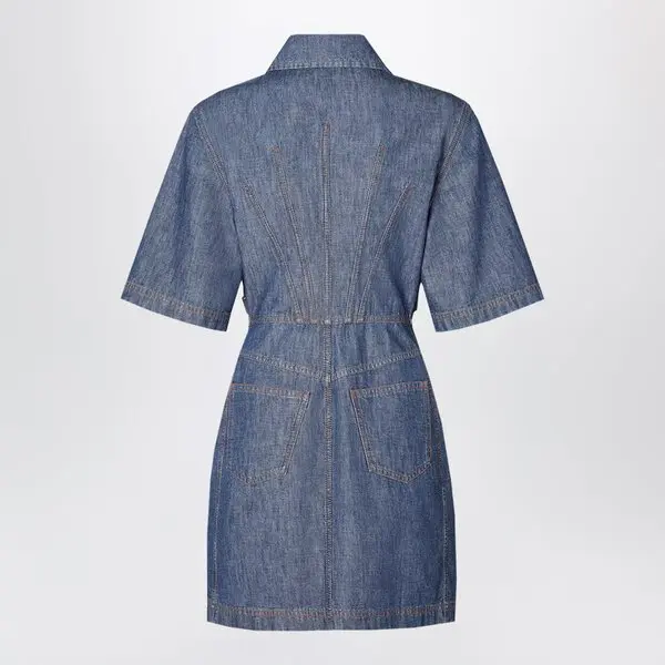 Fendi Chambray Denim Dress - Blue