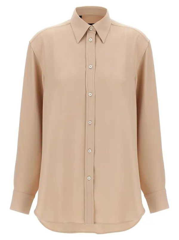 Brioni Cady Silk Shirt - Pink