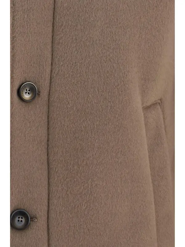 Herno Hooded Button-front Jacket - Brown