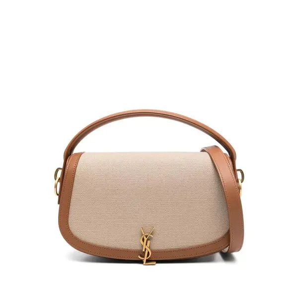 Saint Laurent Neutrals Tote Bags