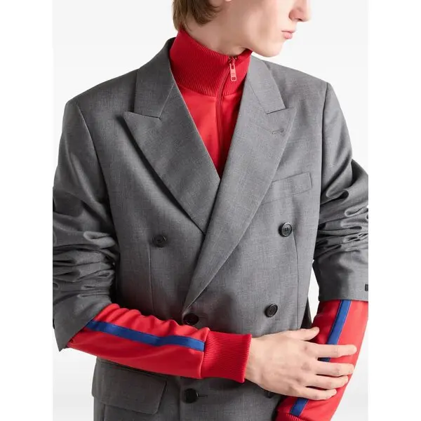 Prada Grey Jackets Blazers