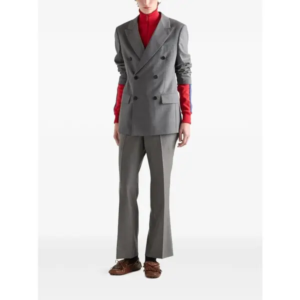 Prada Grey Jackets Blazers