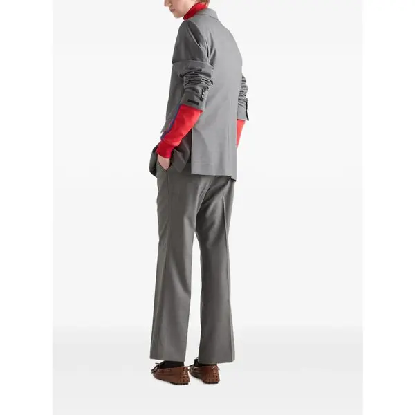 Prada Grey Jackets Blazers