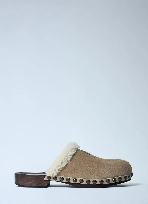 Miu Miu Suede Clogs - Black