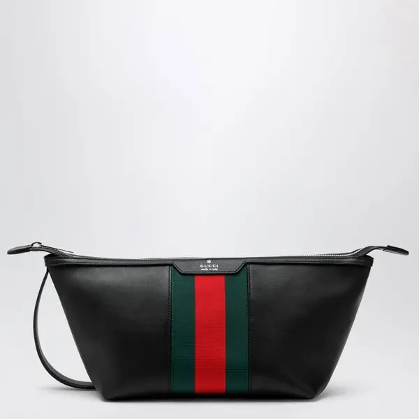 Gucci Mega Web Trademark Small Toiletry Case In Calfskin