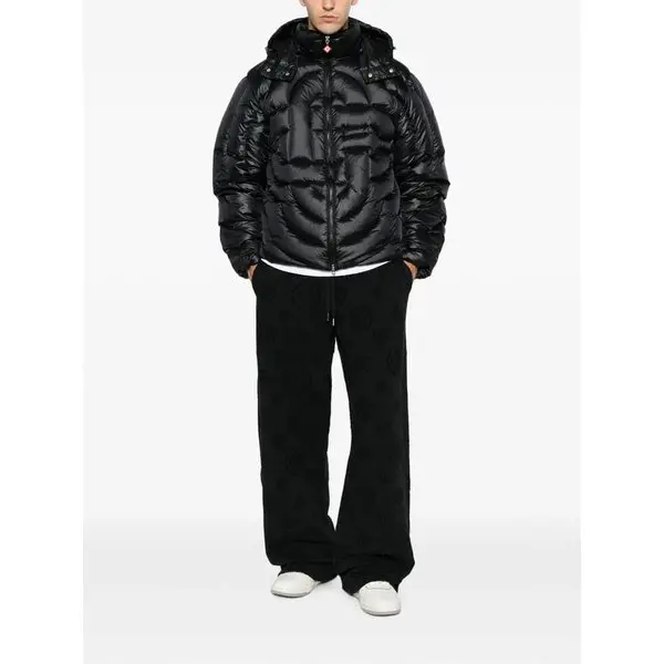 Casablanca Quilted Logo Padded Jacket - Black