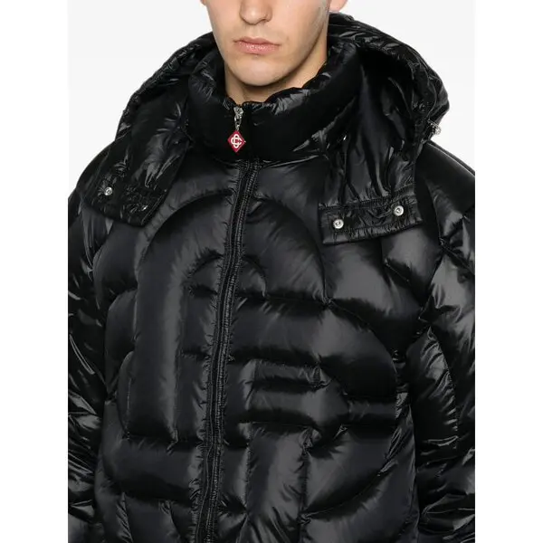 Casablanca Quilted Logo Padded Jacket - Black