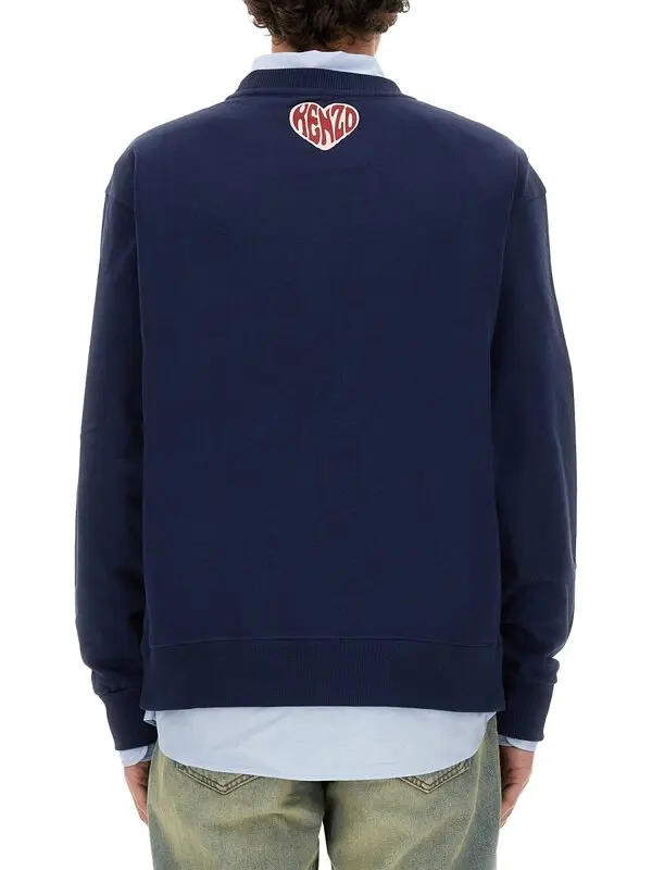 Kenzo Cotton Sweatshirt With Heart Logo