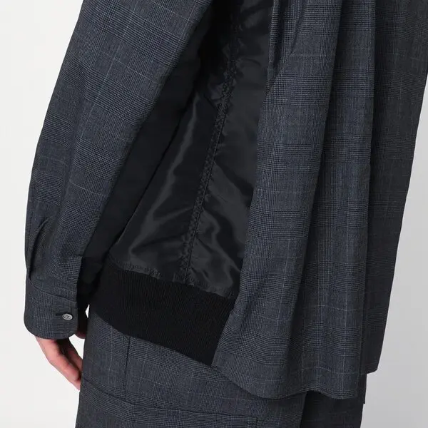 Sacai Plaid Wool Shirt Jacket