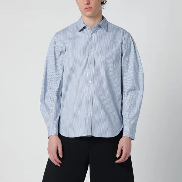 Sacai Light Striped Cotton Shirt - Blue