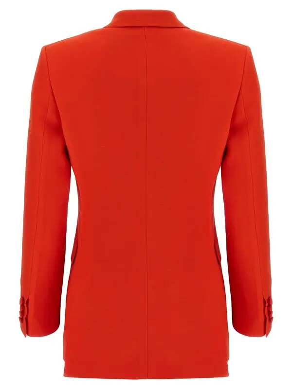 Brioni Flavia Wool And Silk Blend Double-breasted Blazer - Red