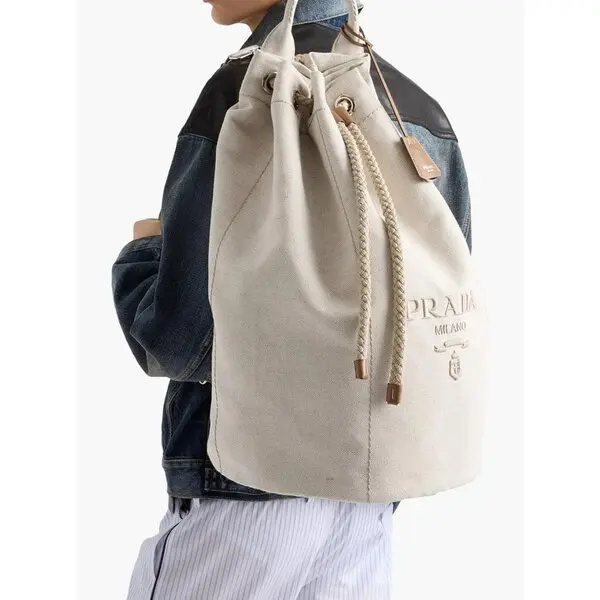 Prada Neutrals Backpacks