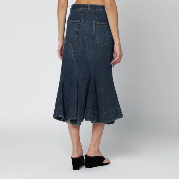 Sacai Asymmetric Denim Skirt