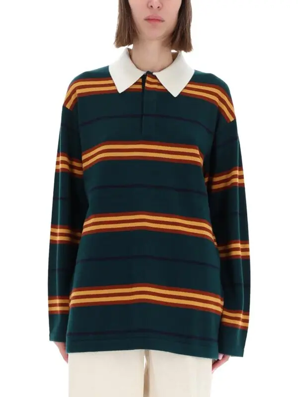 Guest In Residence Striped Rugby Polo Shirt - Multicolor