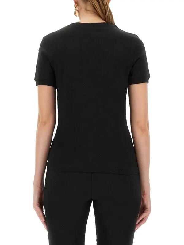 Dolce & Gabbana Logo Embroidered Jersey T-shirt - Black