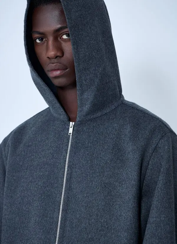 Bottega Veneta Double Face Wool Hooded Jacket