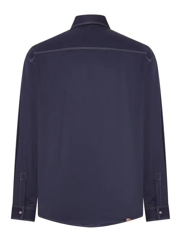 Fendi Cotton Shirt With Contrasting Stitching