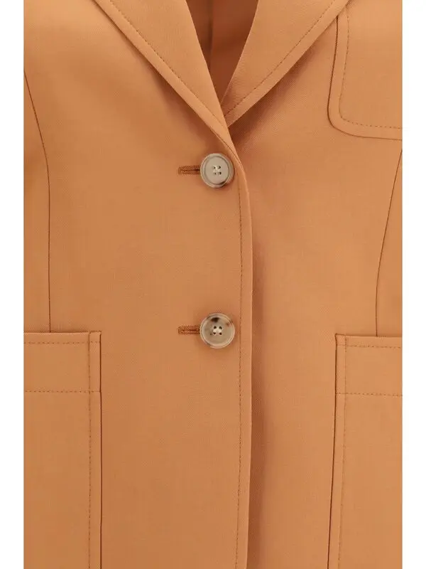 Chloé Straight-cut Wool Gabardine Blazer