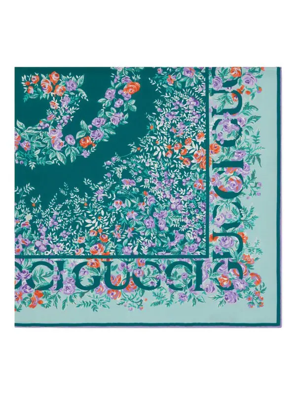 Gucci Printed Silk Foulard