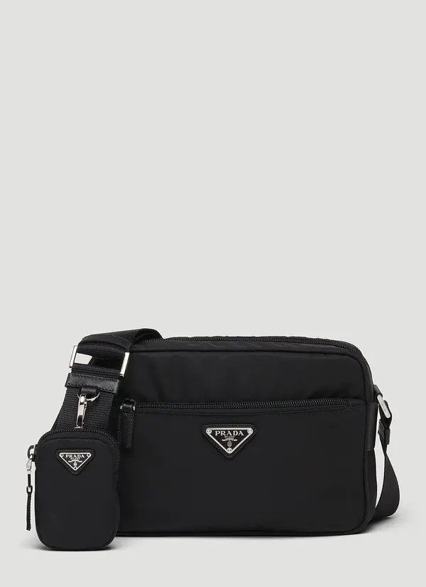 Prada Re-nylon And Saffiano Leather Shoulder Bag