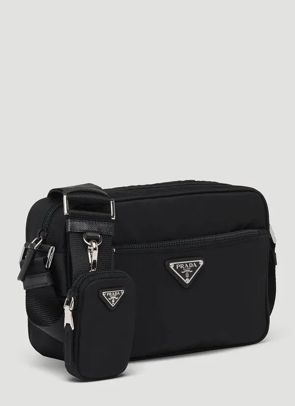 Prada Re-nylon And Saffiano Leather Shoulder Bag