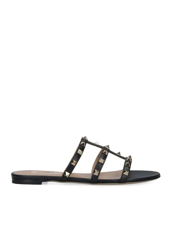 Valentino Garavani Rockstud Slide Sandals - Black