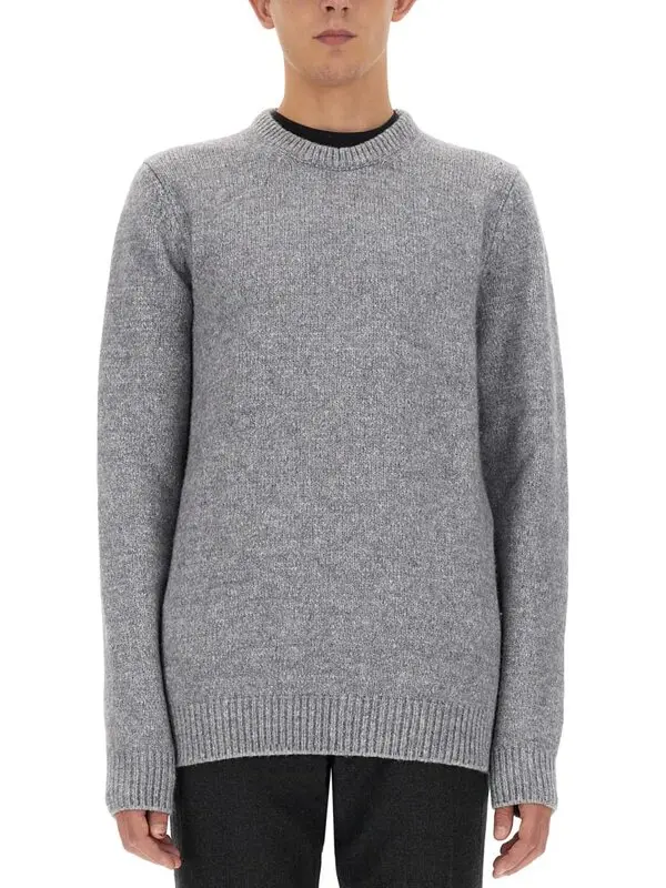 Dolce & Gabbana Jersey With Logo Plaque - Gray